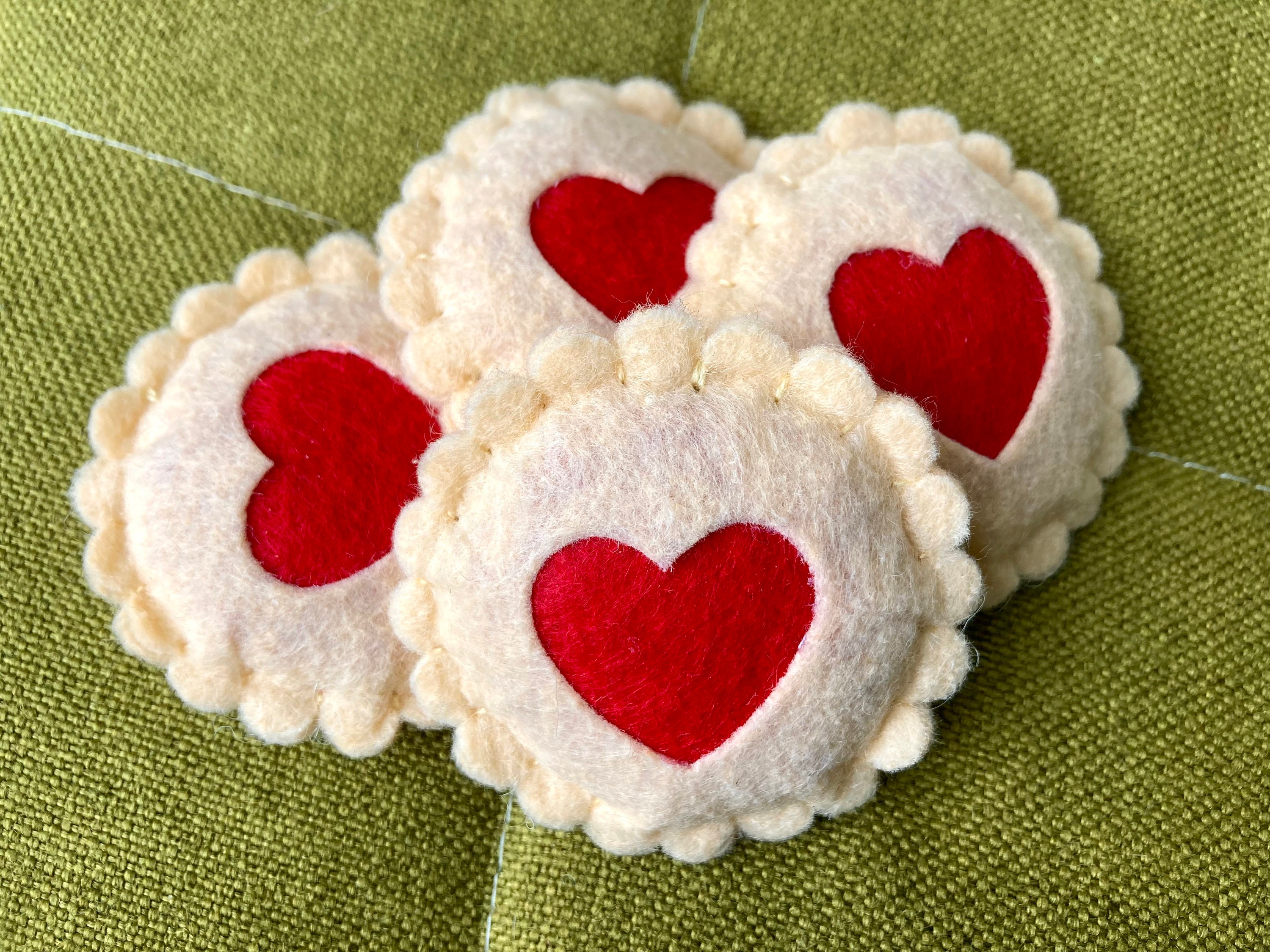 Felt Jam Heart Biscuits - Etsy