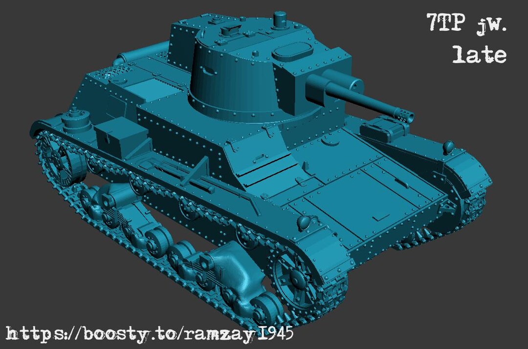 Ww2 Tank 7TP JW Late 15mm & 1:72 Scale - Etsy