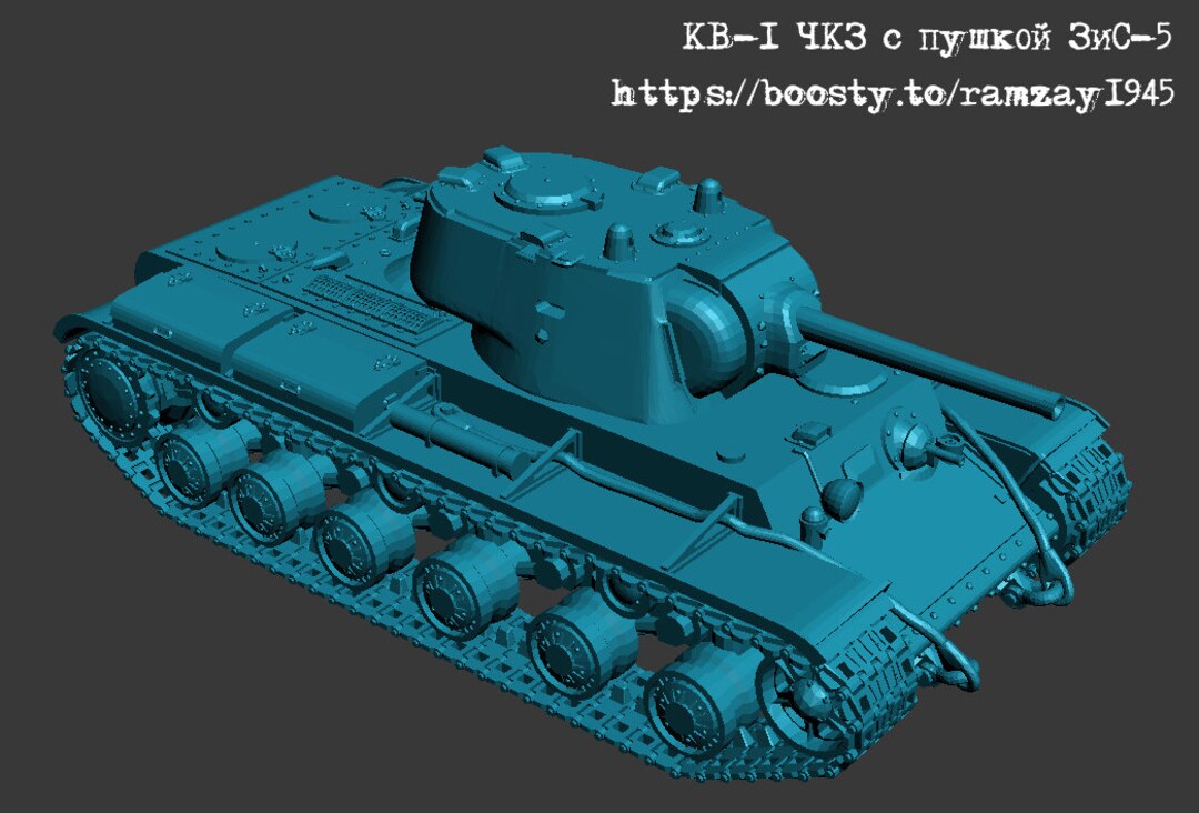 Ww2 Tank KV-1 Chkz Zis-5 15mm & 1:72 Scale - Etsy