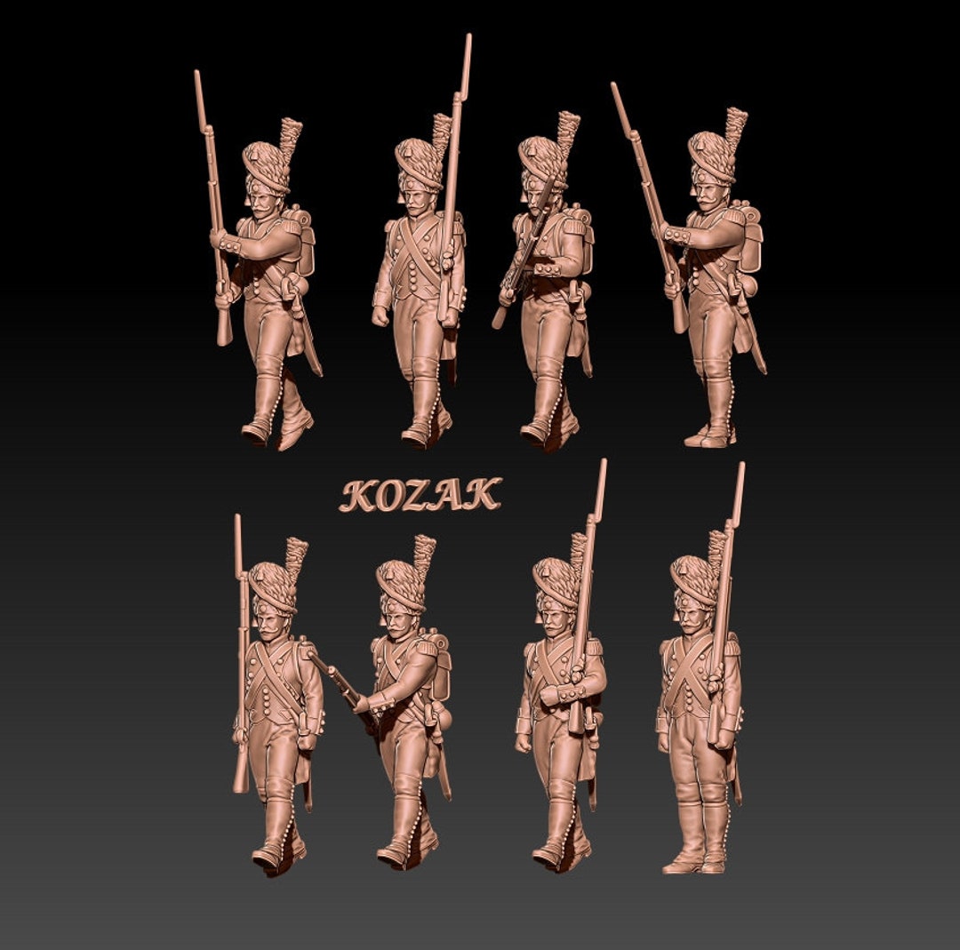 Napoleonic French Greandiers Bearskin Set 2 1:72 & 28mm - Etsy