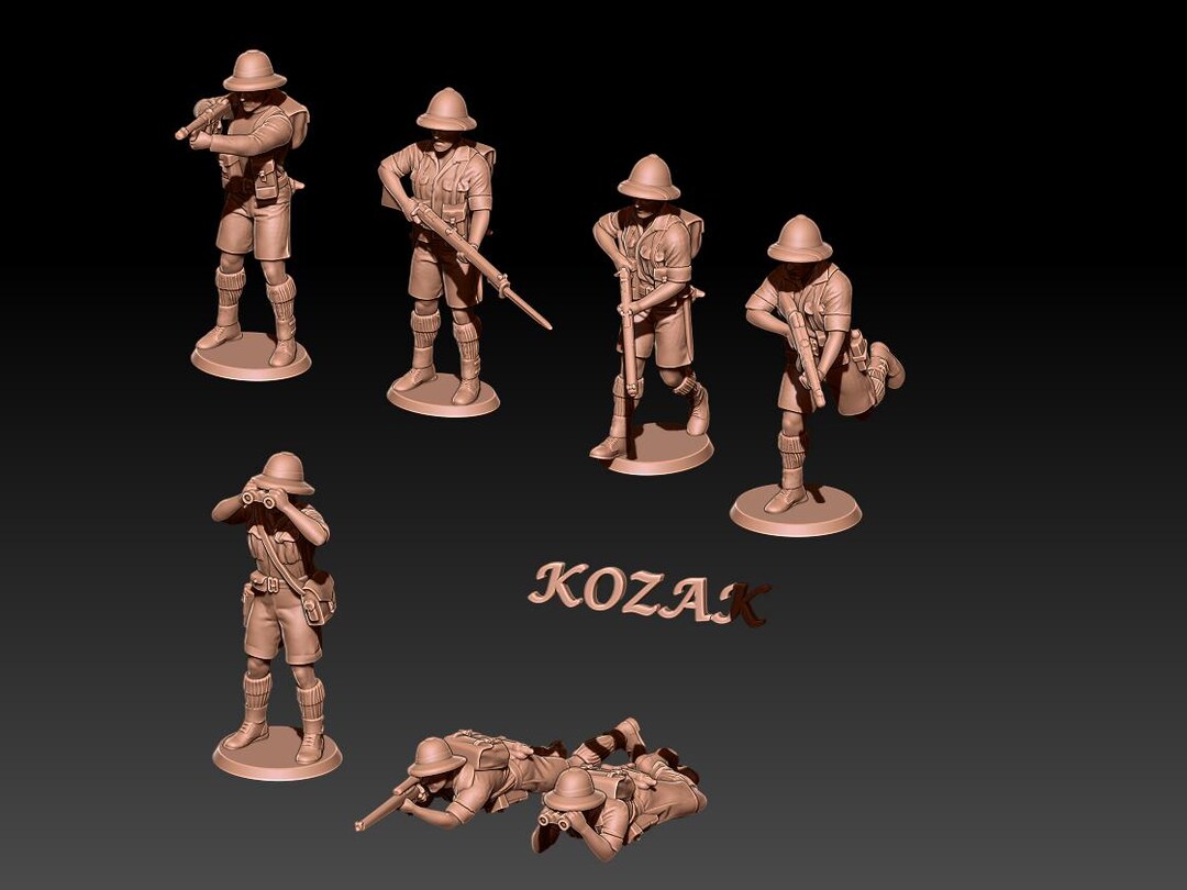 WW2 British Infantry Pith Set 3 1:72 & 28mm - Etsy