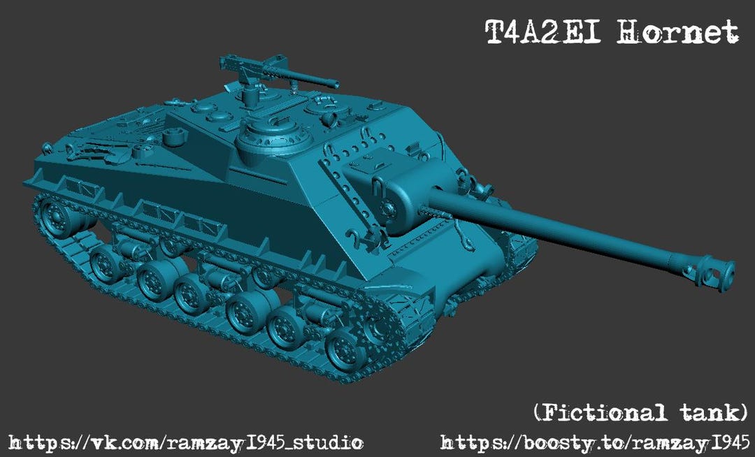 Ww2 Tank T4A2E1 Fictional 15mm & 1:72 Scale - Etsy