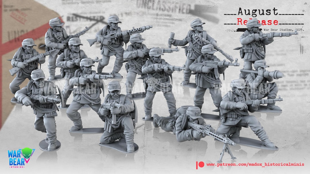 WW2 German Mountain Troops 10 Models 1:72 & 28mm - Etsy
