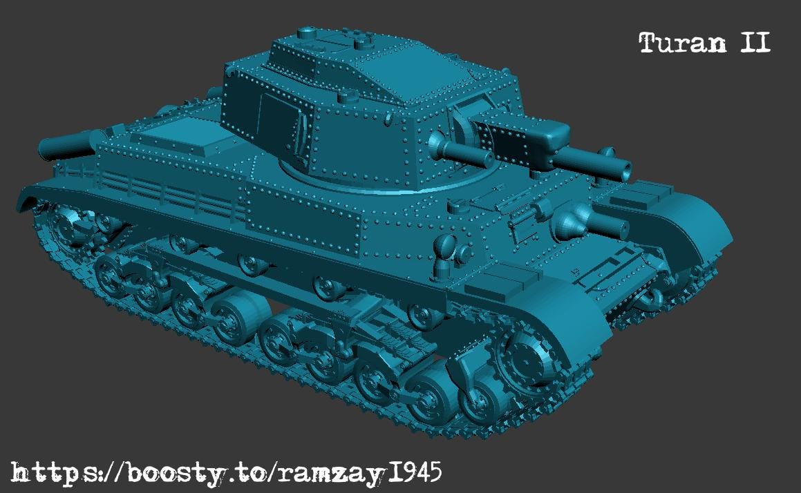 Ww2 Hungary Tank Turan II 1:72 Scale - Etsy