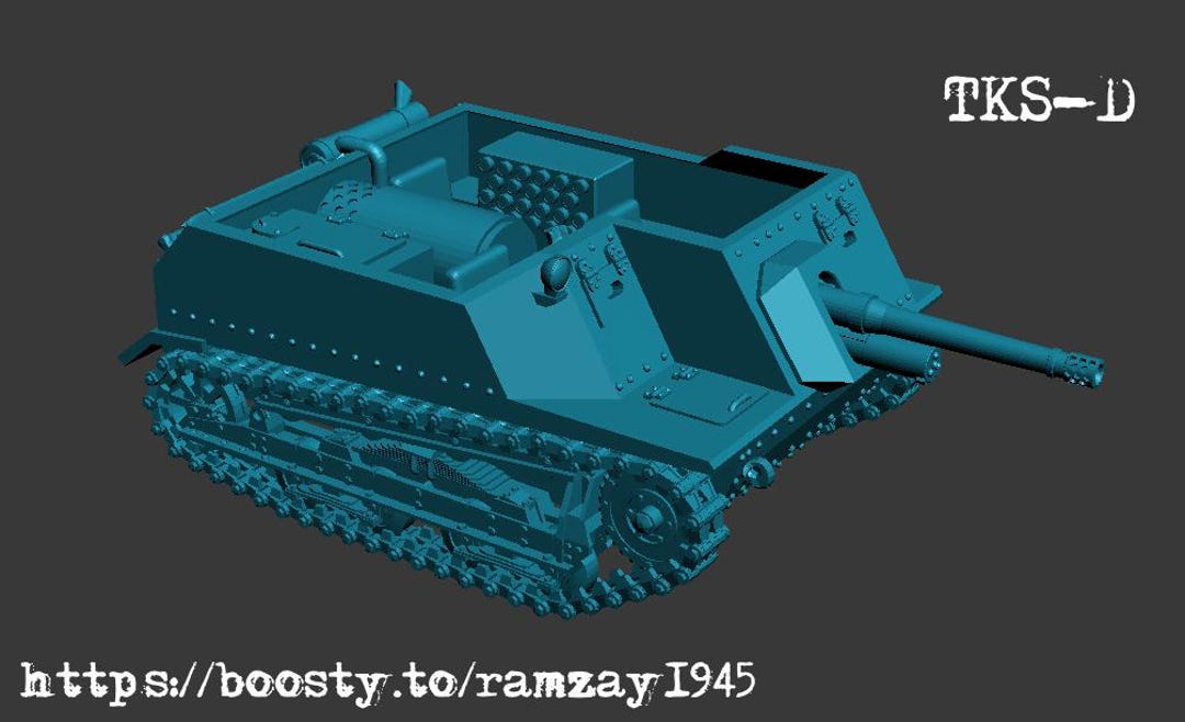 Ww2 Tank TKS-D 15mm & 1:72 Scale - Etsy