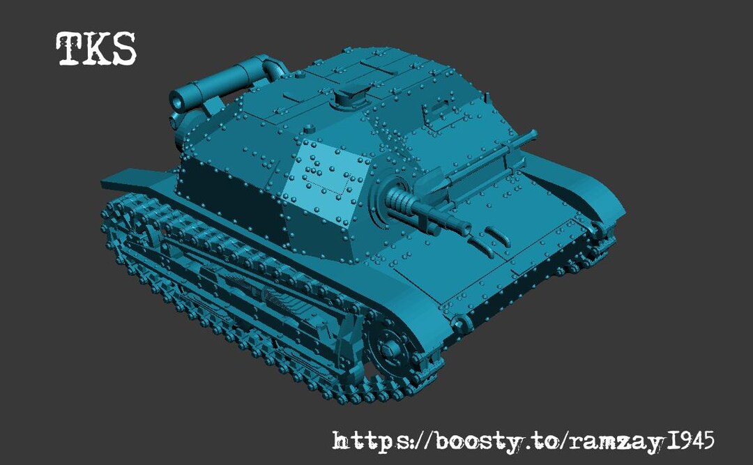 Ww2 Tank TKS 15mm & 1:72 Scale - Etsy
