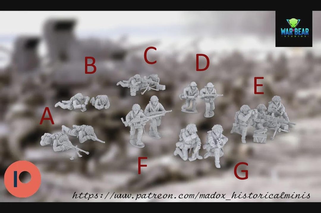 WW2 Japan Support Weapons A,B,C,E,F,G 2 Models 1:72 & 28mm - Etsy