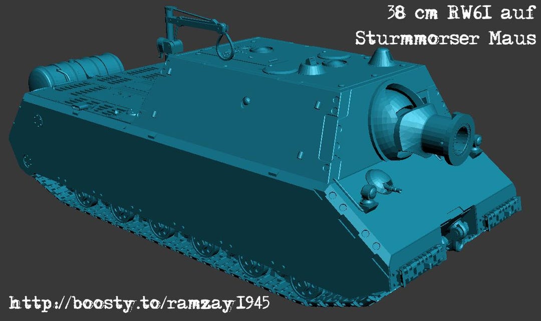 Ww2 Tank Sturm Maus (joke Model) 15mm & 1:72 Scale - Etsy