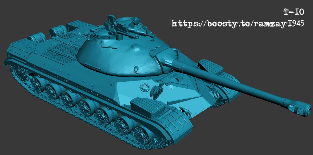 Ww2 Tank T-10 15mm & 1:72 Scale - Etsy