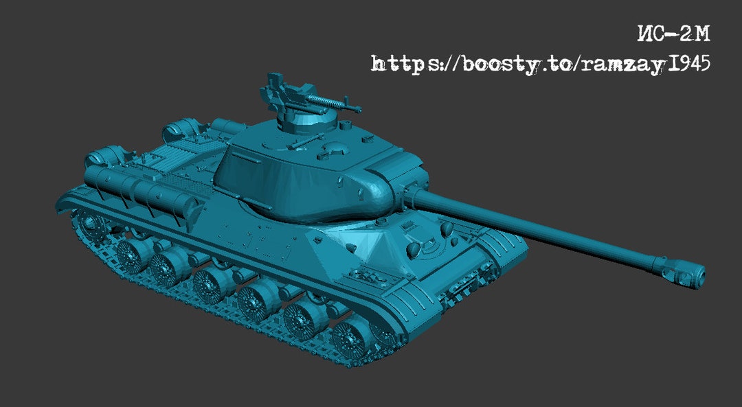 Ww2 Tank IS-2M 15mm & 1:72 Scale - Etsy