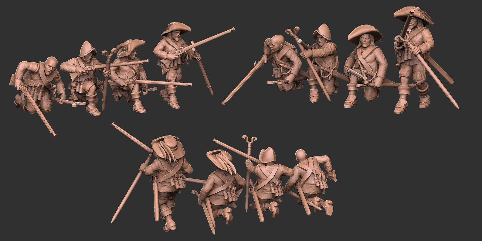 Pike and Shot Mushketers Set 4 28mm - Etsy