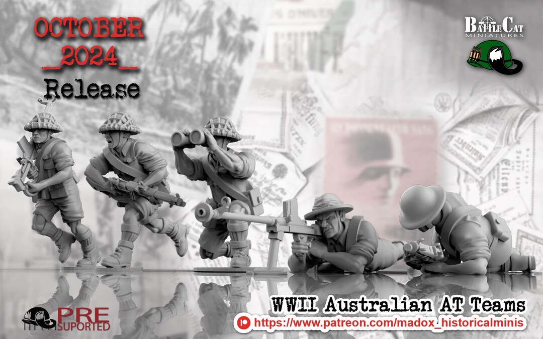 WW2 Australian Anti Tank Team A,B,C 2 Models 1:72 & 28mm - Etsy