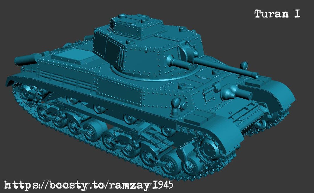 Ww2 Hungary Tank Turan I 1:72 Scale - Etsy