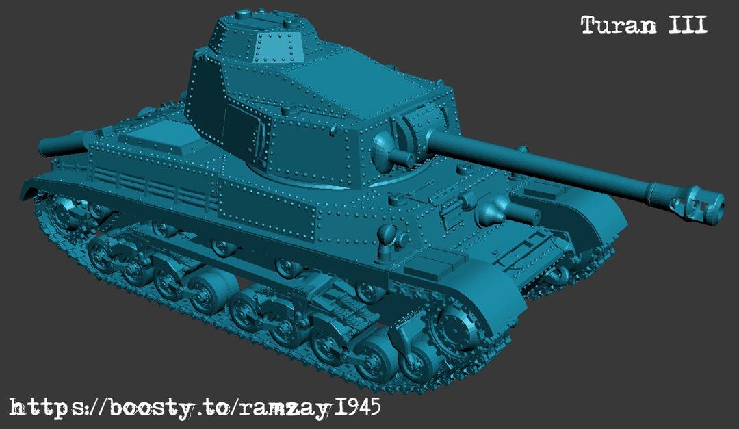 Ww2 Hungary Tank Turan III 1:72 Scale - Etsy