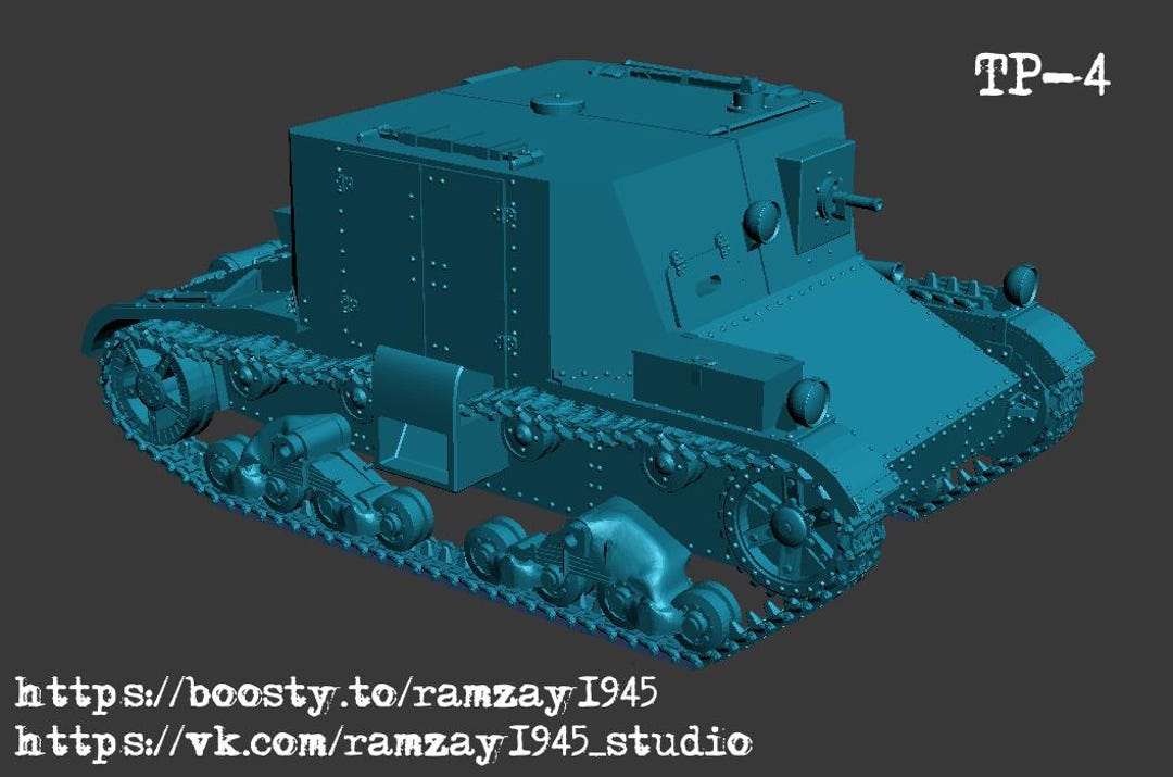 Ww2 Tank TR-4 15mm & 1:72 Scale - Etsy