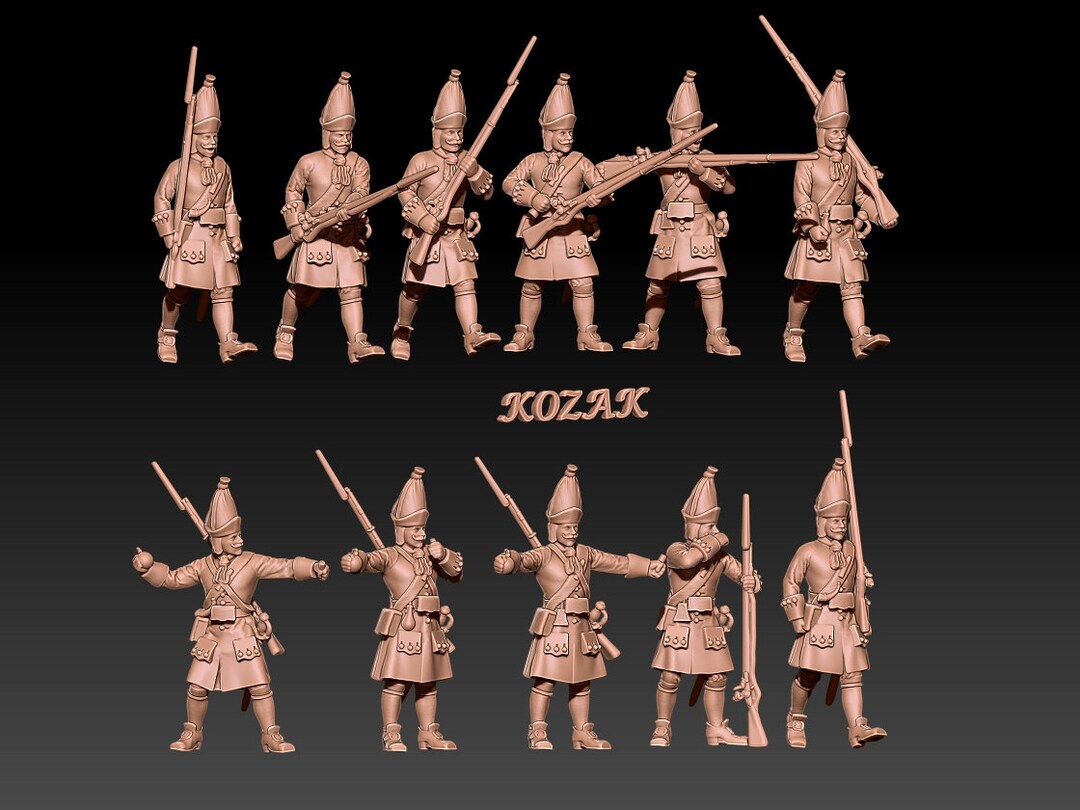 Napoleonic Russian Grenadiers Mitre Set 2 1:72 & 28mm - Etsy