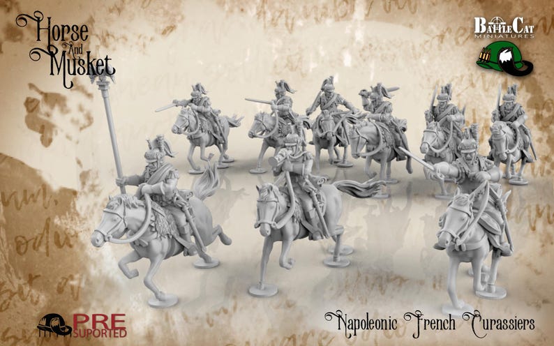 Napoleonic 1812 Napoleonic French Curassiers 10 Models 1:72 & 28mm - Etsy
