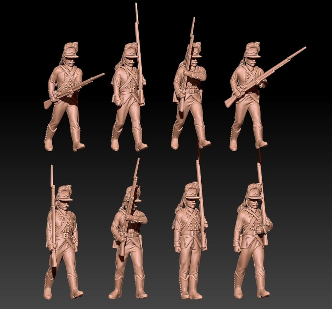 Napoleonic Russian Musketeers in Potemkin Uniform 1786-96 Set 2 1:72 ...