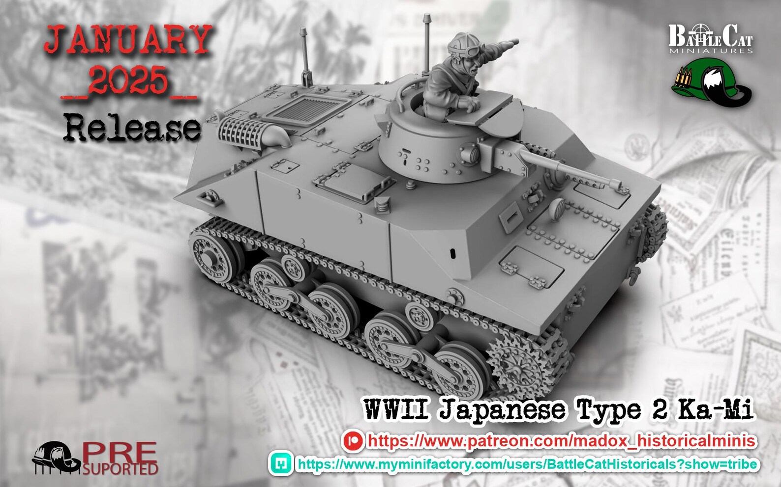 WW2 Japanese KA MI 3 Type 2 Tank 1:72 & 28mm - Etsy