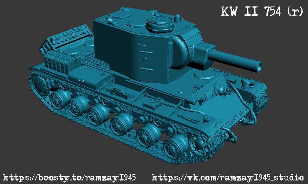 Ww2 Tank Kv II 15mm & 1:72 Scale - Etsy