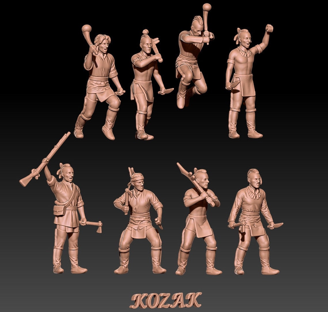 Napoleonic Indian Melee Fighters Set 2 1:72 & 28mm - Etsy