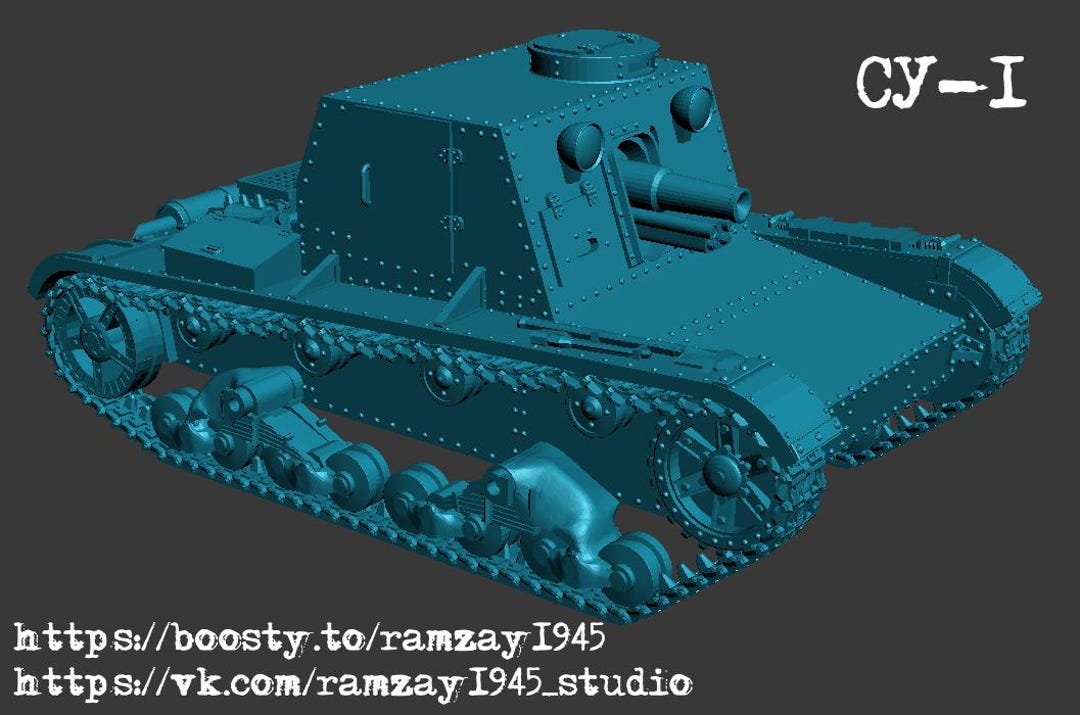 Ww2 Tank SU-1 15mm & 1:72 Scale - Etsy