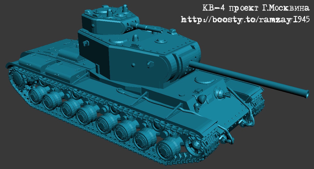 Ww2 Tank KV-4 Moskvin 15mm & 1:72 Scale - Etsy