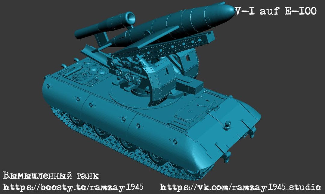 Ww2 GW E100 With V-1 Rocket 15mm & 1:72 Scale - Etsy