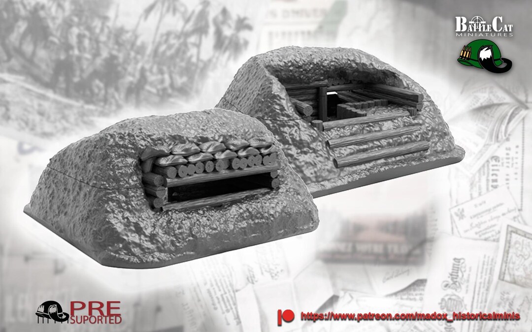 WW2 Jungle Fire Point Terrain 1.72 and 28mm - Etsy