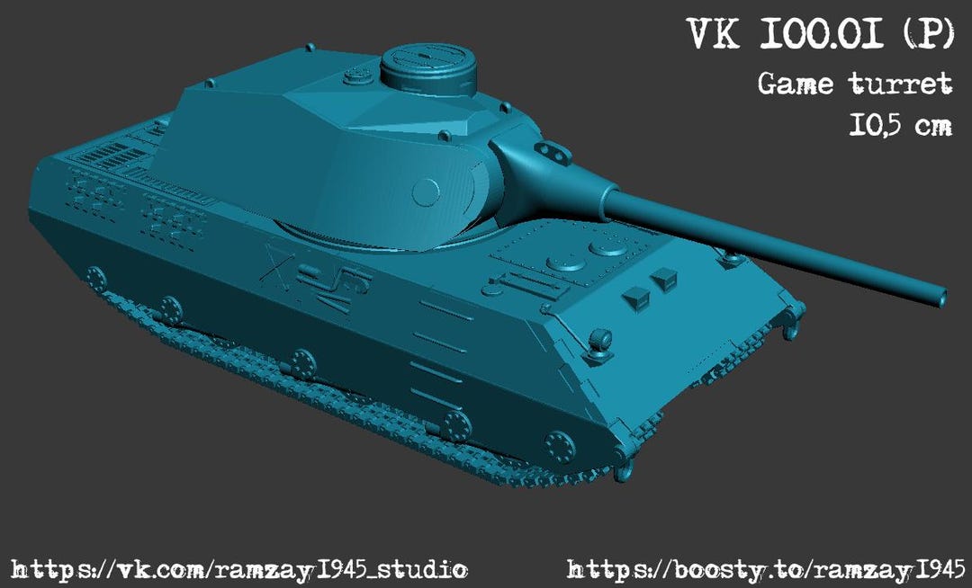 Ww2 Tank VK 100 Variants - Etsy
