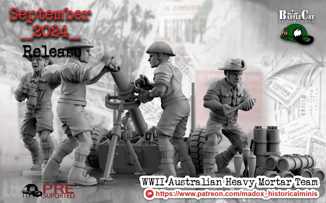 WW2 Australian Heavy Mortar Team A,B,C 1:72 & 28mm - Etsy