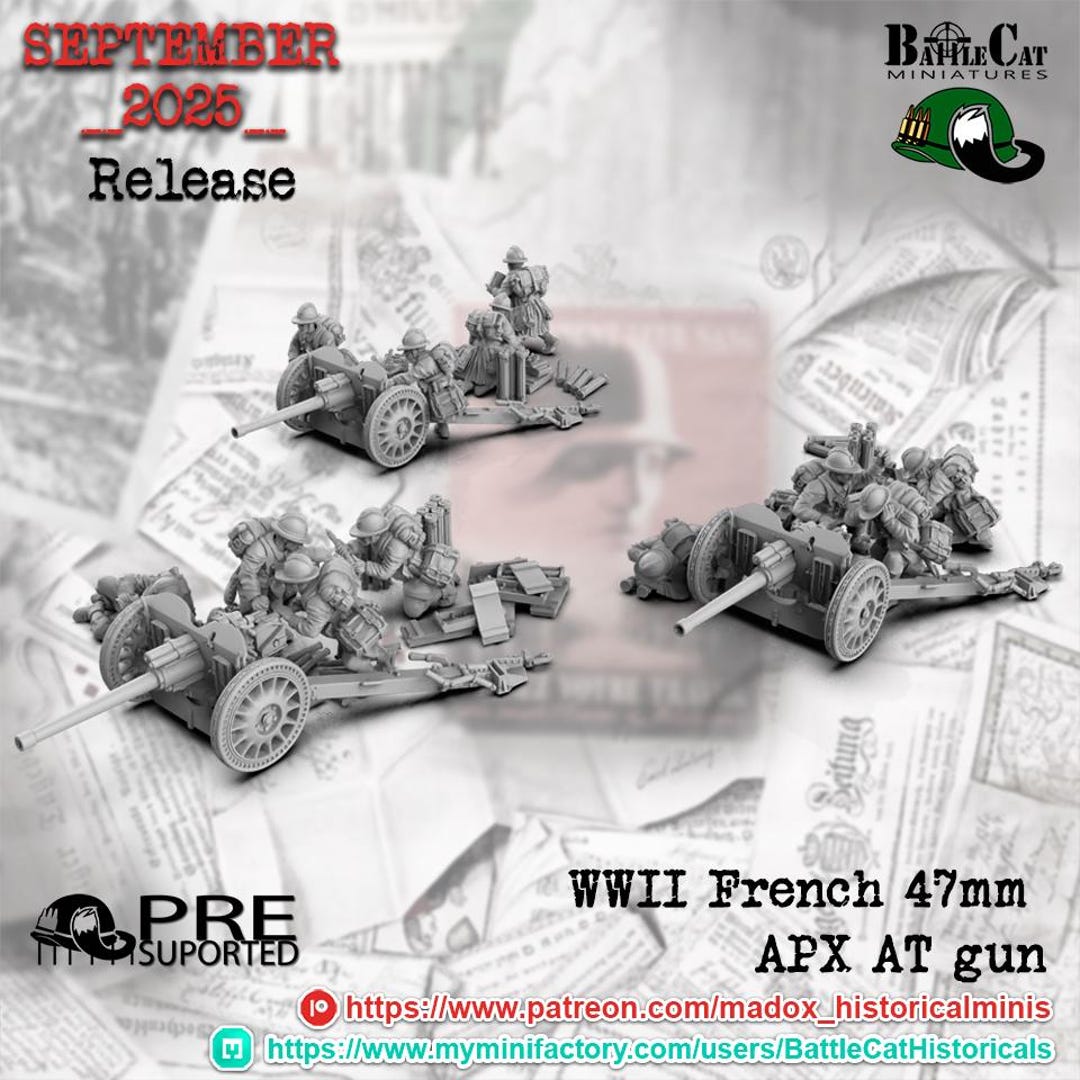 WW2 French 47mm APX AT Gun 1:72 & 28mm - Etsy