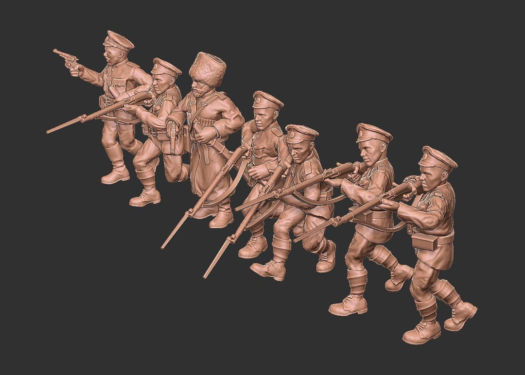 WW1 Russian Empire Infantery Squad Set 5 28mm - Etsy