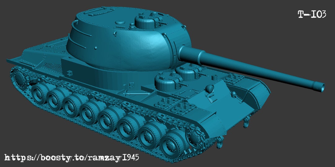 Ww2 Tank T-103 15mm & 1:72 Scale - Etsy
