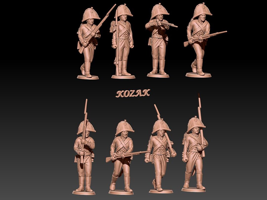Napoleonic Russian Empire Musketeers in Bicorne 1805-07 Set 1 1:72 ...