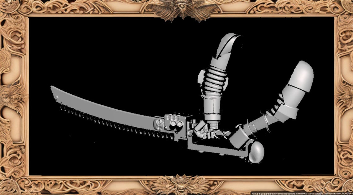 Sci Fi Gothic Two Handed Chain Sword Katana Upgrade Pack for Wh40k ...