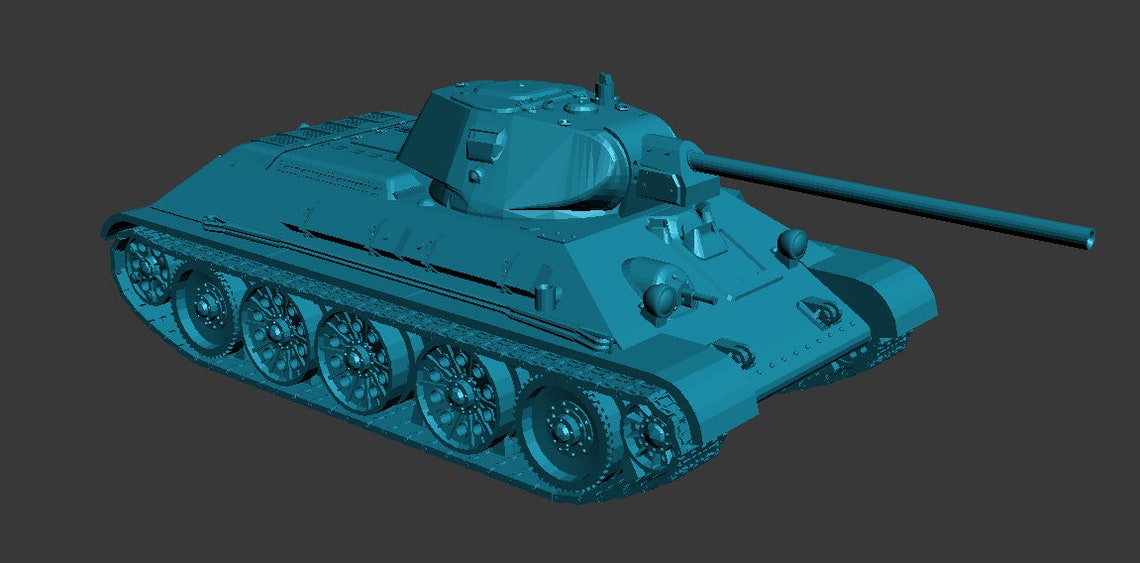 WW2 Tank T34-57 15mm & 1:72 Scale - Etsy