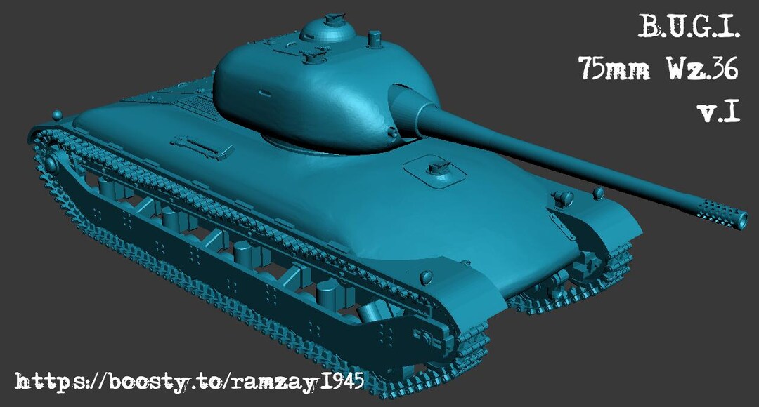 Ww2 Tank BUGI V1 75mm 15mm & 1:72 Scale - Etsy