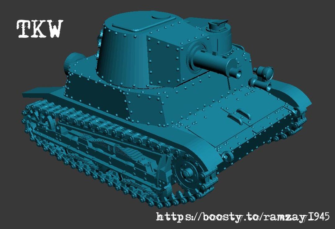 Ww2 Tank TKW 15mm & 1:72 Scale - Etsy