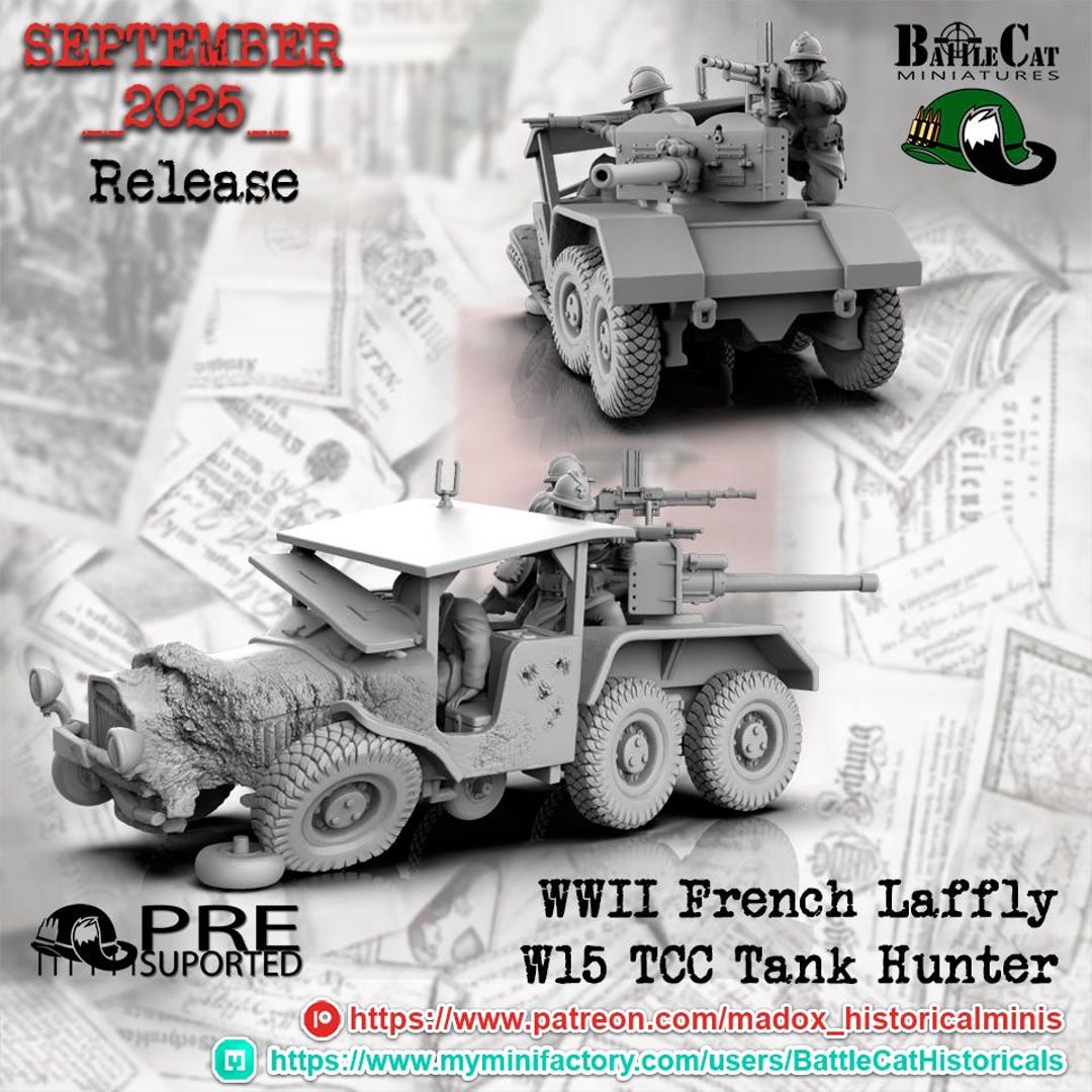 WW2 French Laffly Tank Hunters A,B,C 1:72 & 28mm - Etsy
