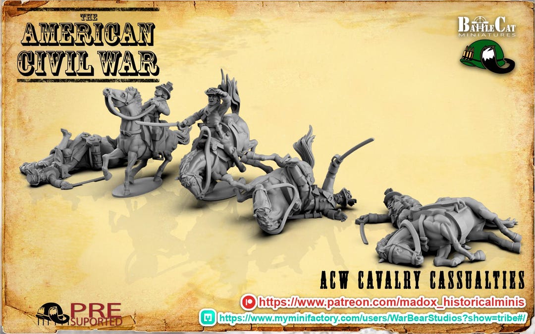 ACW Union Cavalery Casualites 28mm - Etsy