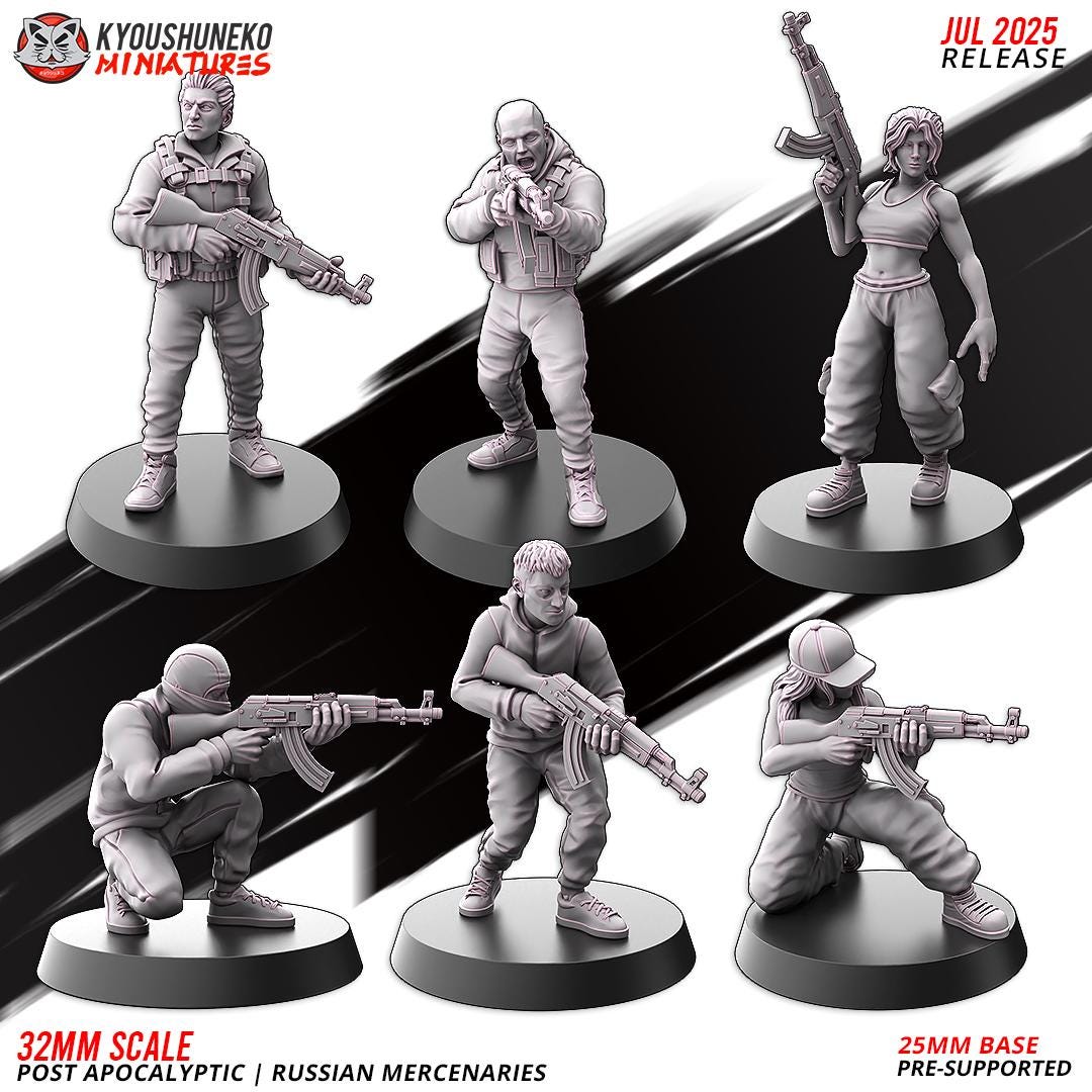 Ww2 Sci Fi Post Apocalyptic Survivers 1.72 28mm 32mm - Etsy