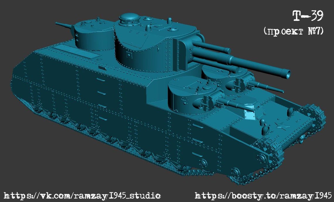 Ww2 T-39 Projects 15mm & 1:72 and 28mm Scale - Etsy