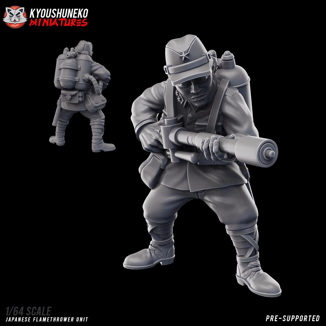 Ww2 Japanese Flamethrowers 1.72 28mm 32mm - Etsy