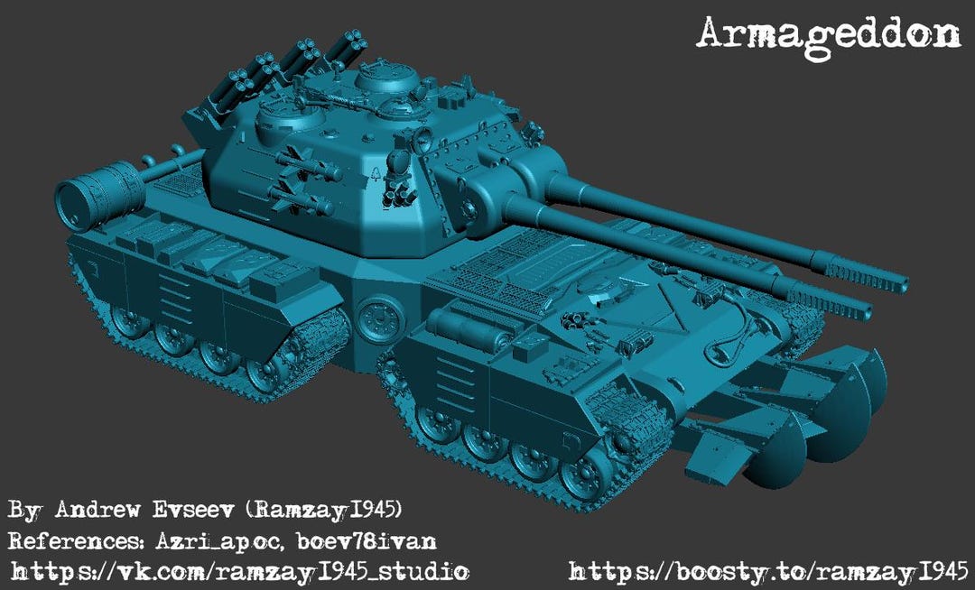 USSR Sci Fi Armageddon Super Heavy Tank 15mm & 1:72 Scale - Etsy