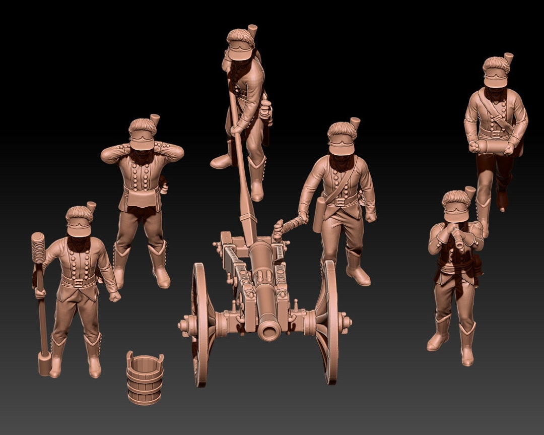 Napoleonic Russian Foot Artillery in Potemkin Uniform 1786-96 1:72 ...