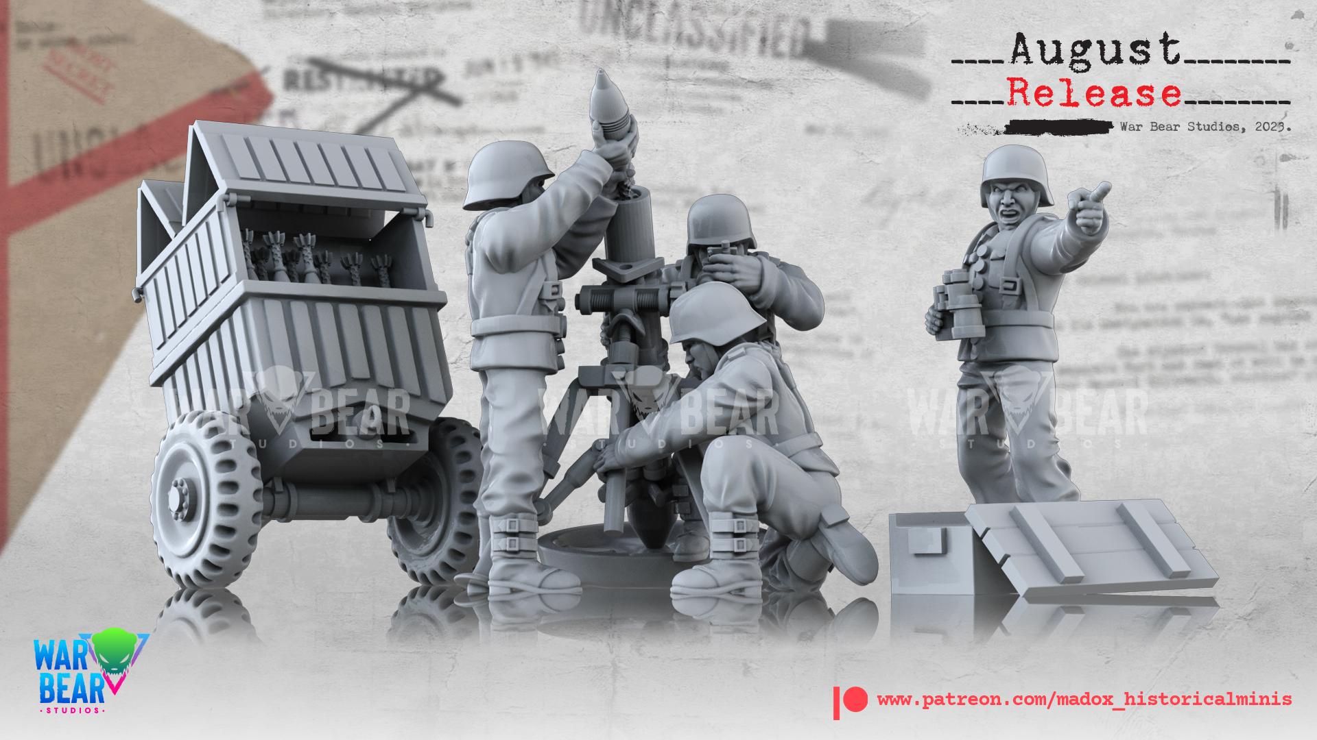WW2 German Heavy Mortar Team A,B,C 1:72 & 28mm - Etsy