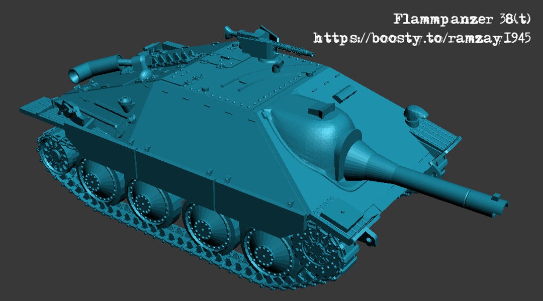 Ww2 Tank Hetzer Flammpanzer 15mm & 1:72 Scale - Etsy