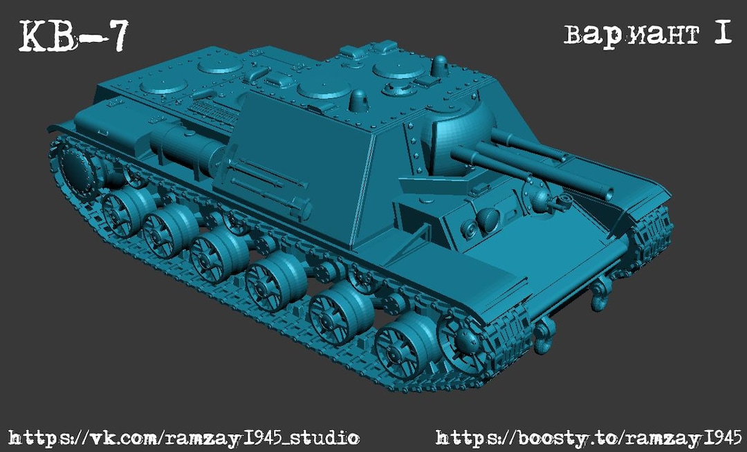 Ww2 Tank Kv-7 V1 15mm & 1:72 Scale - Etsy