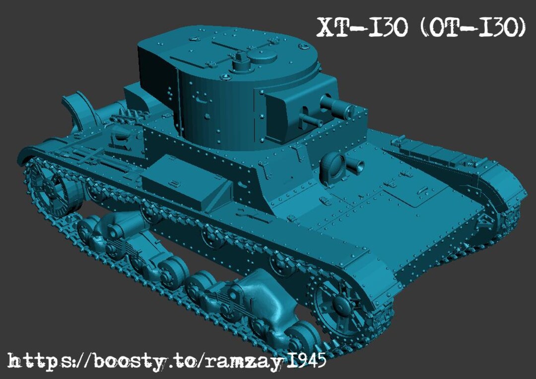 Ww2 Tank Ot-130 15mm & 1:72 Scale - Etsy